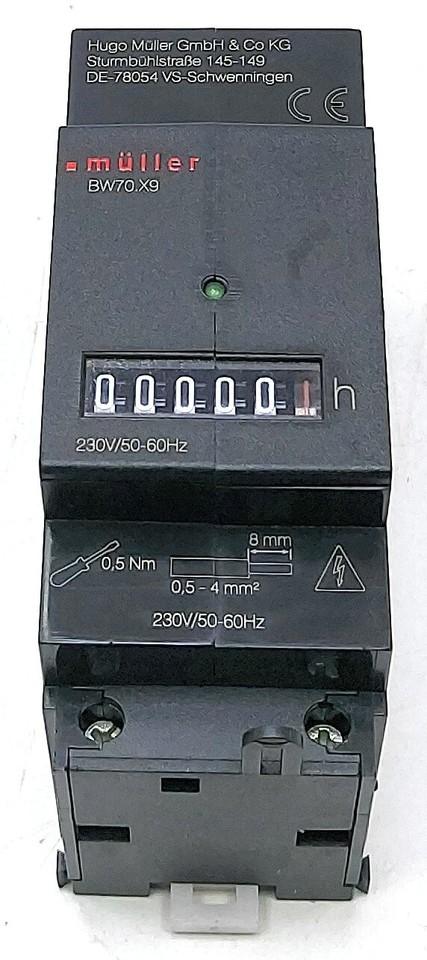 Muller BW70.X9 Hour Meter 230V/50-60Hz | eBay