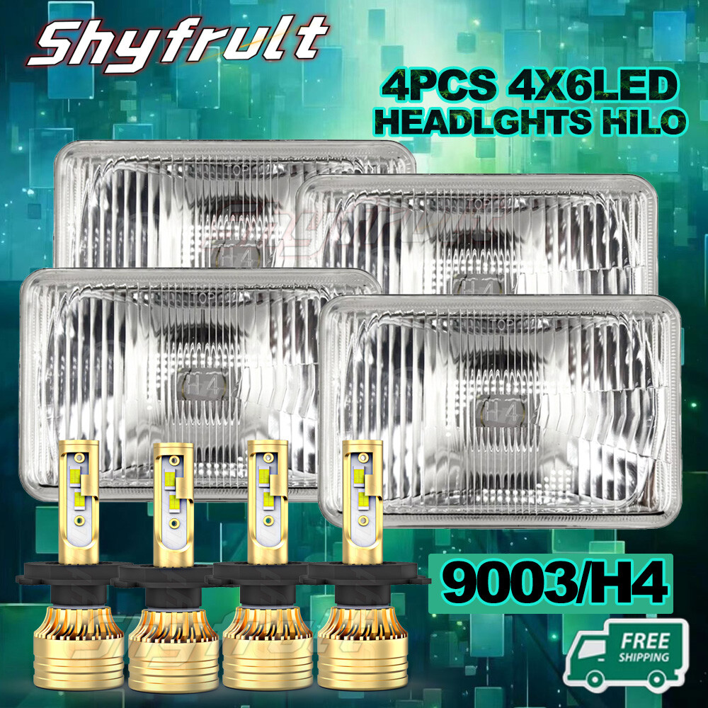 4PCS For Isuzu NQR NPR NPR-HD 4x6'' LED Headlights Hi/Lo Beam Headlamp ...
