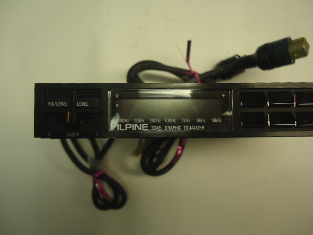 Alpine 3345 Graphic Equalizer Operation confirmed width 18cm 7in w ...