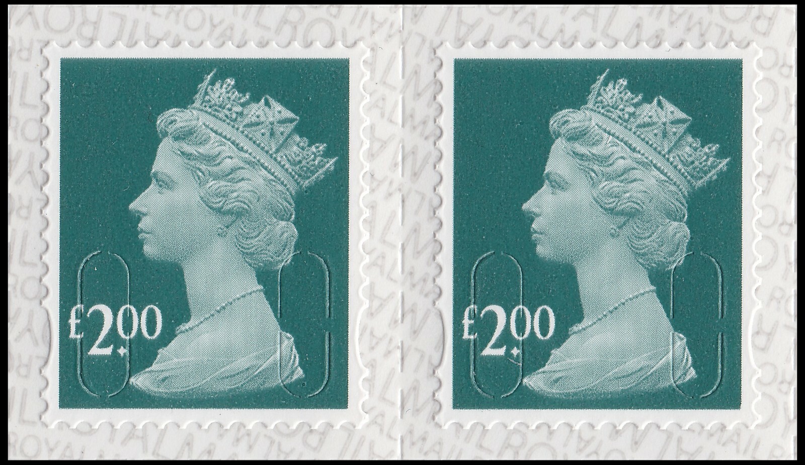 GB Machin Definitive Slate Blue £2.00 M19L horz pair (Walsall) MNH 2019 ...
