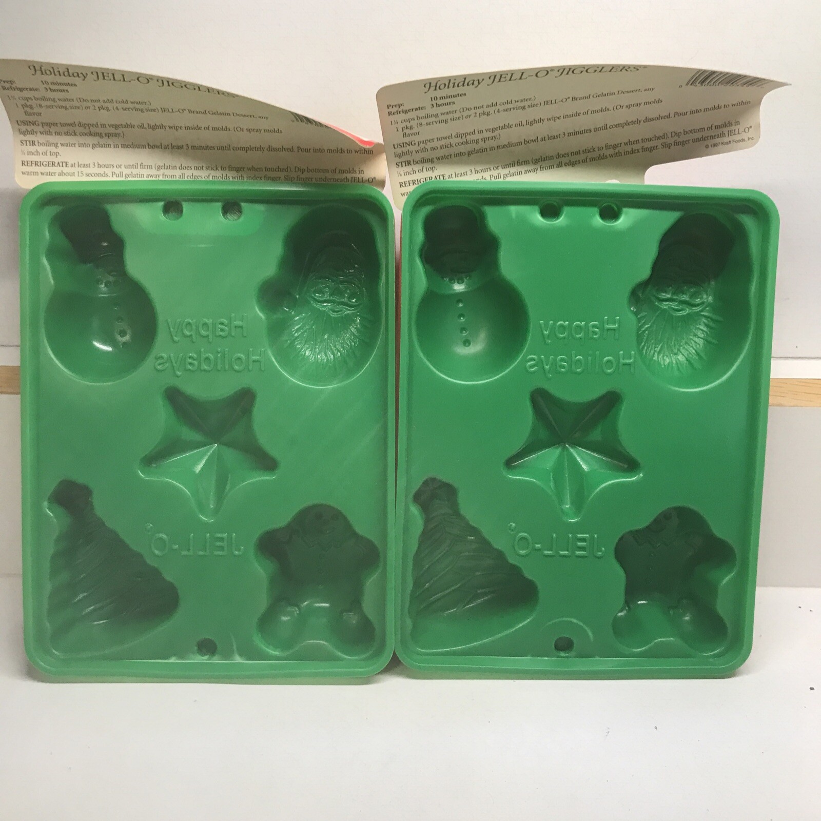 Jello Jiggler Christmas Holiday Molds for Jello Shots Candy Soap Set of ...