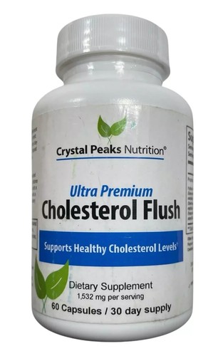 Crystal Peaks Nutrition Cholesterol Flush 1532 mg 60 capsules Exp 5/28 ...