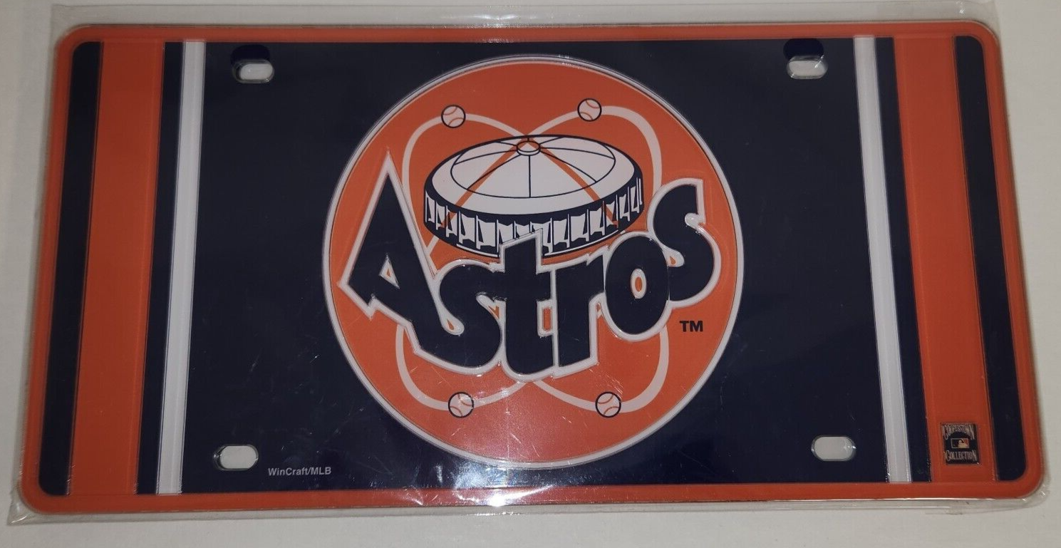 Houston Astros MLB Striped Laser Tag License Plate by WinCraft | eBay