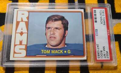 1972 Topps High Number 3rd Series Tom Mack Rams #337 PSA 8 | eBay
