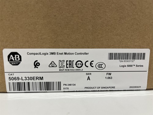 AB 5069-L330ERM 1 Year Warranty Series A CompactLogix 5380 Controller ...