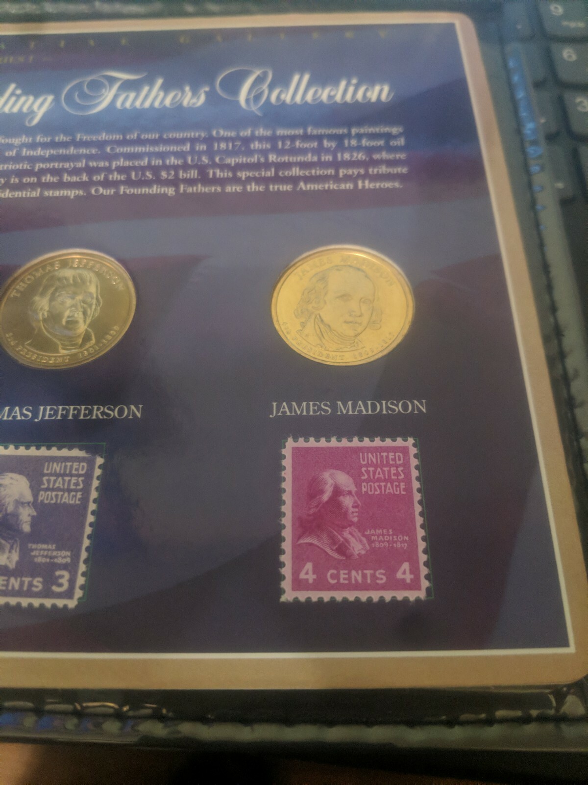 US Comm Gallery Founding Fathers Collection Presidential Dollar Coins ...