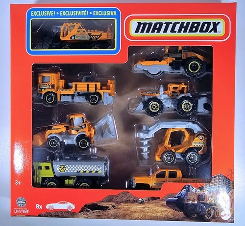 2023 Matchbox CONSTRUCTION Set 8 Pack with Exclusive Ground Grabber ...