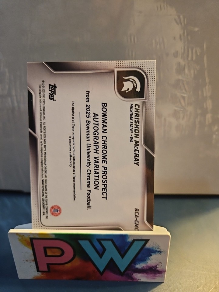 2025 Bowman Chrome U Chrishon Mccray Black Gold Shimmer Auto /25 | eBay