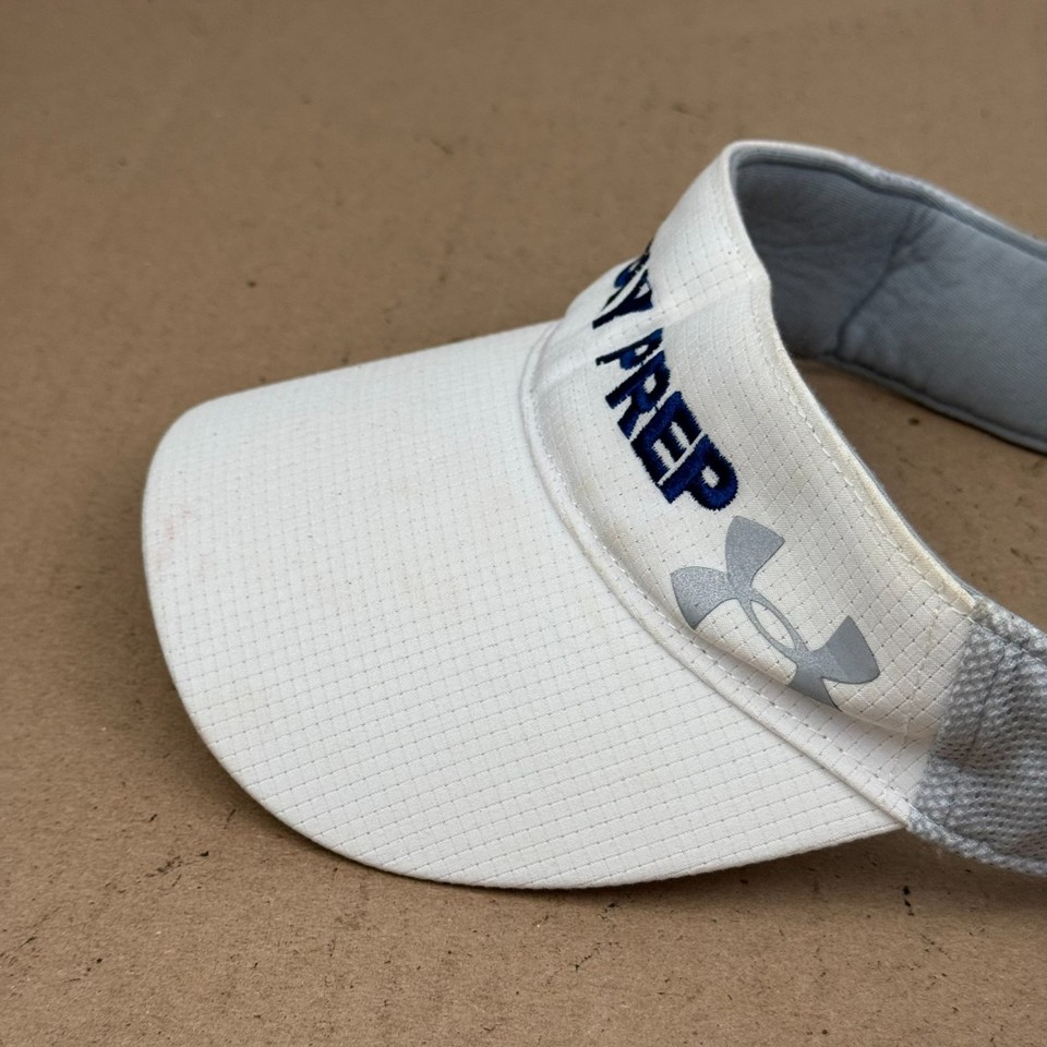 Under Armour Poly Prep Visor Hat Women's White Gray Adjustable Tennis ...