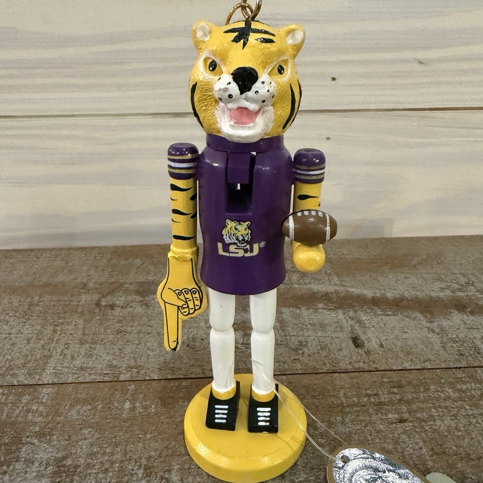 LSU Tiger Nutcracker Christmas Ornament 2014 Mike the Tiger Collegiate ...