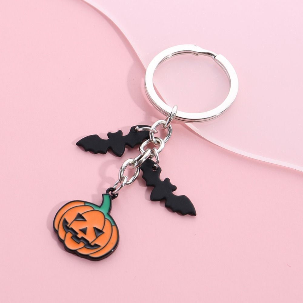 Pumpkin Drop Oil Key Chain Halloween Element Graphic Key Ring Key Fob ...