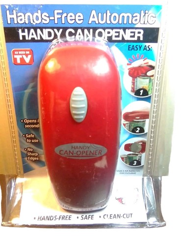Hands free Automatic Handy Can Opener Touch Once Red "As Seen On TV ...