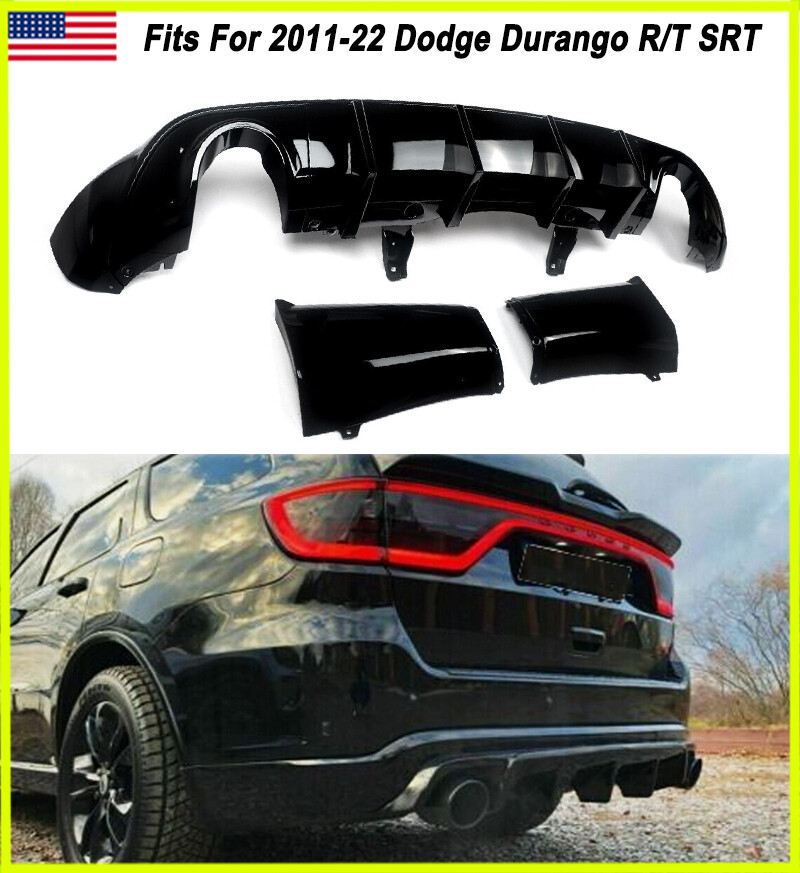 For 2011-22 Dodge Durango R/T SRT Rear Bumper Diffuser Dual Exhaust ...