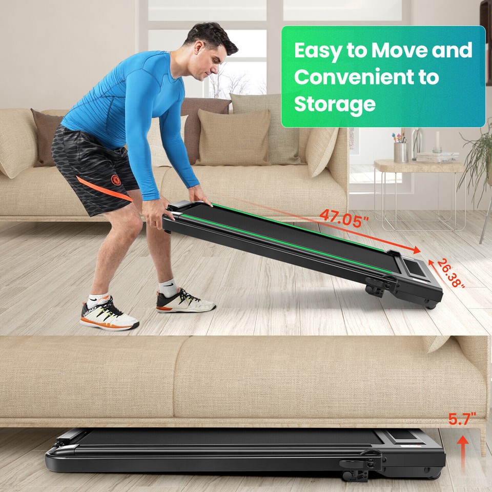 Treadmill Folding Running Walking Machine w/ App Control 2-in-1 for ...