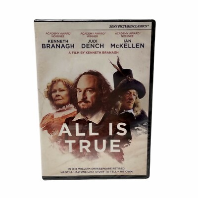 All Is True Kenneth Branagh, Judi Dench, Ian McKellen - DVD New ...