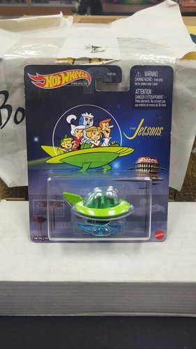 NIB 2022 THE JETSONS FLYING CAR HW HOT WHEELS PREMIUM REAL RIDERS 1/64 ...