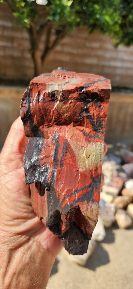 Indian Paint Stone Death Valley CA Faced Rough 5"X4"X3" 3.8 Pounds See ...