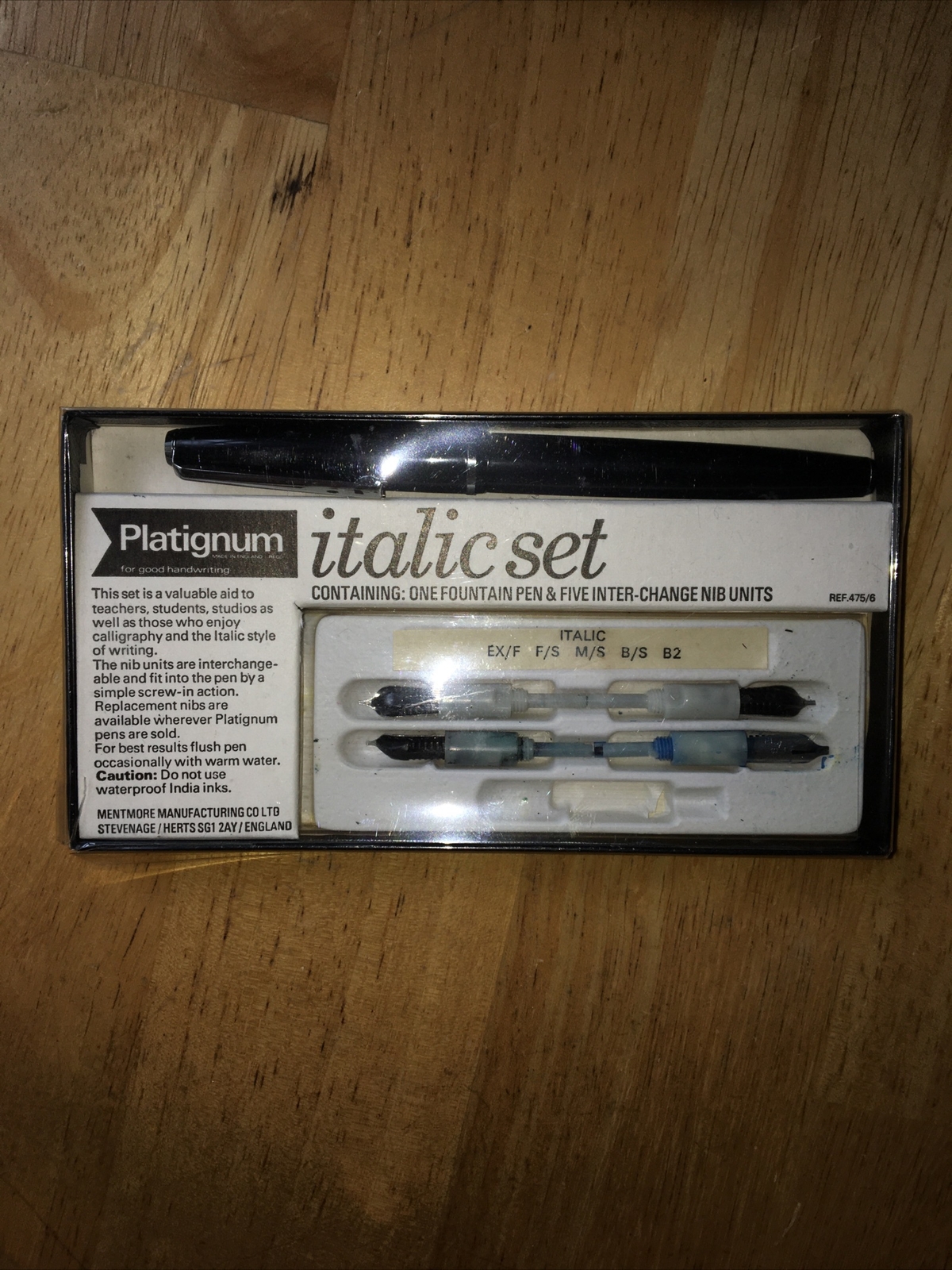 platignum fountain pen italic set England 5 Nib Units | eBay