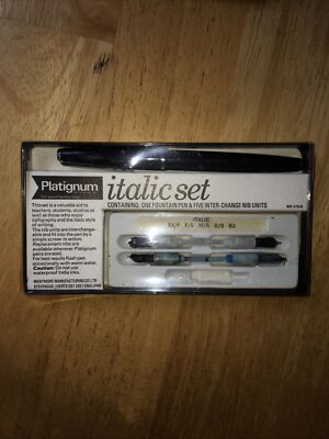 platignum fountain pen italic set England 5 Nib Units | eBay
