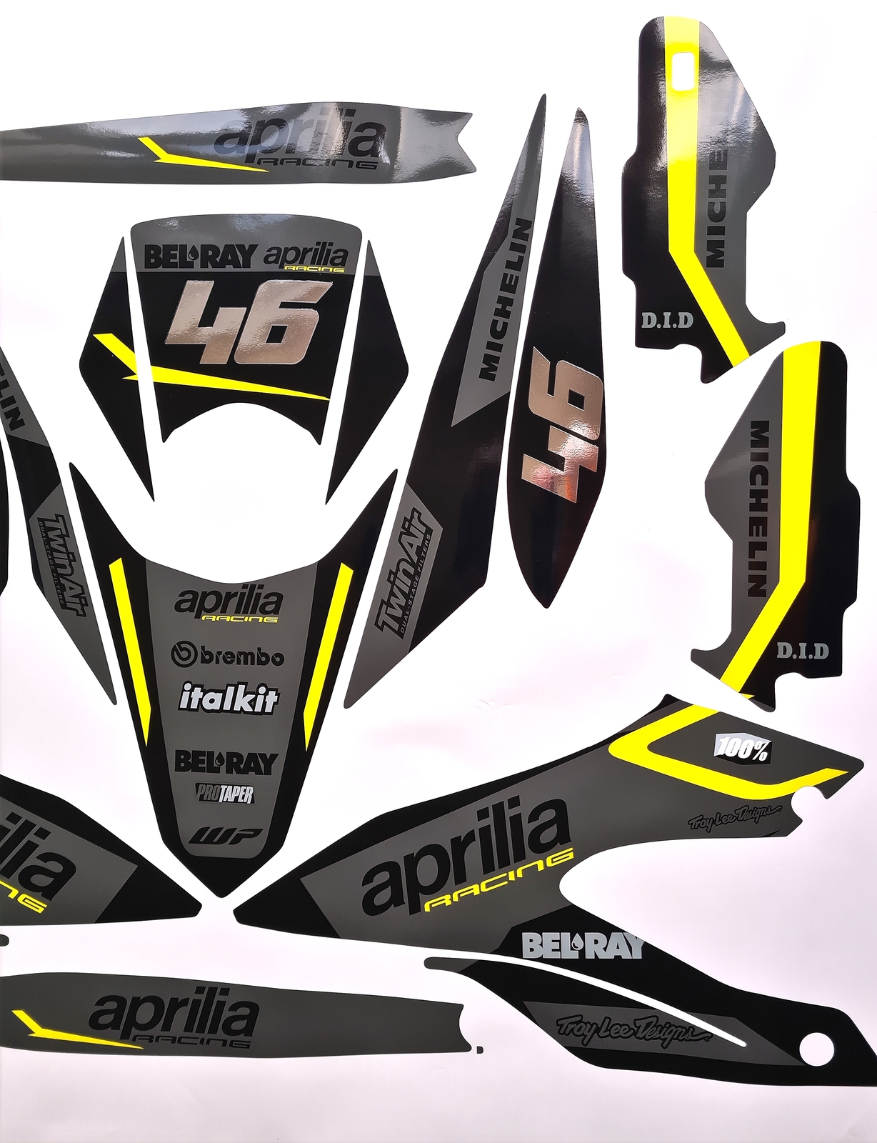 Aprilia SX 125 2018 - 2022 gelb 46 EDITION DEKOR DECAL KIT Aufkleber ...