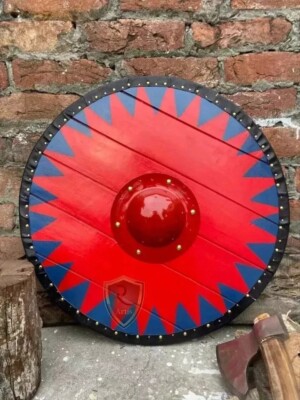 Medieval Round Battle Warrior Shield Viking Wooden Round Shield Gift ...