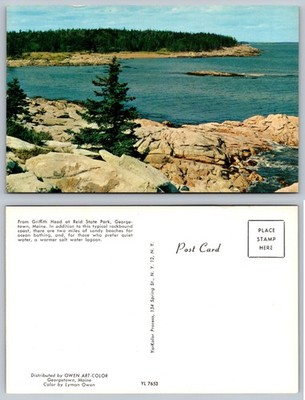 Griffith Head Reid State Park Rocky Coast Maine Postcard | eBay