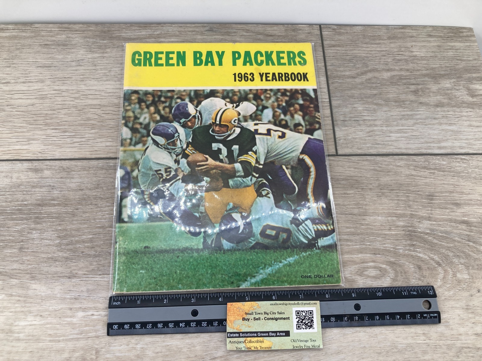 1963 Green Bay Packers Jim Taylor Vikings Nfl Yearbook Rare Cover ...