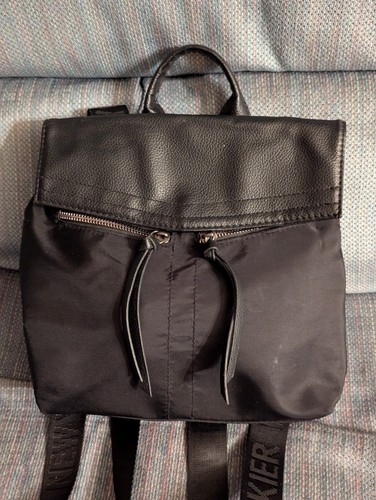 Botkier Women's Small Black Backpack New York Trigger Nylon Leather ...