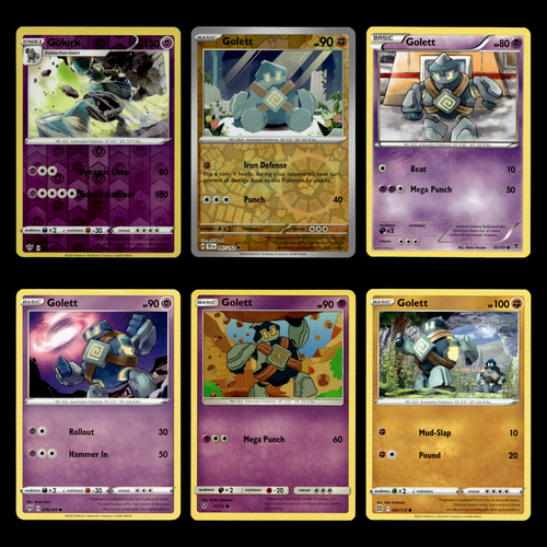 6x Lot Golett Pokemon Cards Collection Set Deck Building TCG | eBay