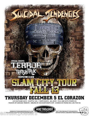 SUICIDAL TENDENCIES /TERROR /TRASH TALK 2013 SEATTLE CONCERT TOUR ...