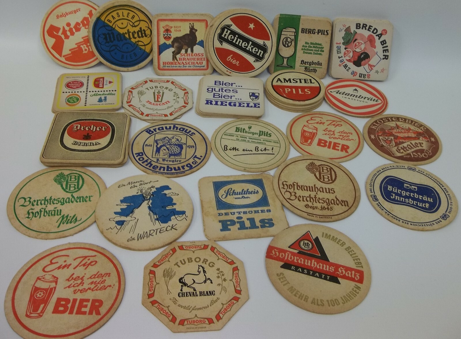 Estate Lot of 56 Vtg 1950s German Danish Swiss Dutch Beer Adv Coasters ...