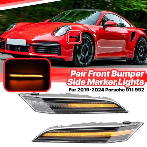 Dynamic Side Marker Light Lamp Turn Signal Lamp Clear For 2019+ Porsche ...