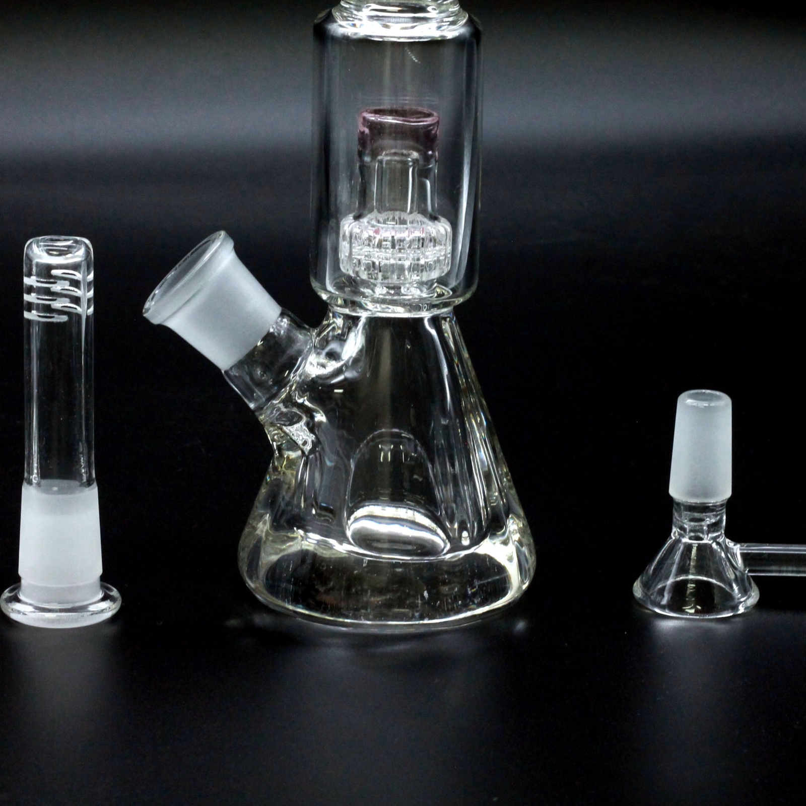 Hookah Water Pipe Heavy Glass 9 inch Tobacco Bong Matrix Salt Shaker ...