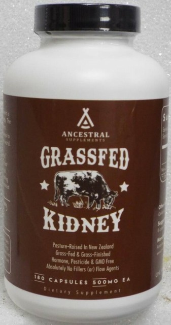 Ancestral Supplements Kidney High in Selenium B12 Dao 180 Capsules for ...