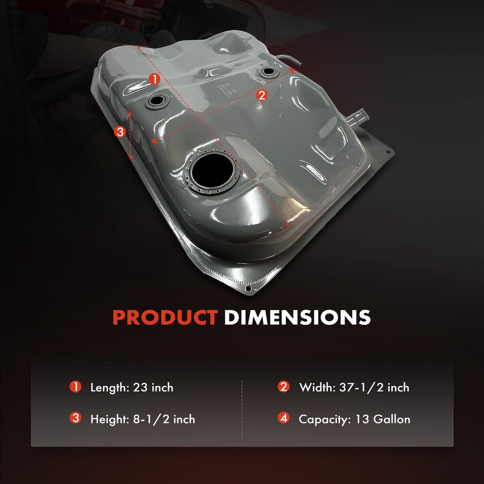 New 13 Gallons Fuel Tank for Geo Prizm Toyota Corolla 1993-1997 L4 1.6L ...