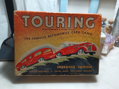 Vintage Touring Card Game Parker Brothers 1947: The Famous Auto Car ...