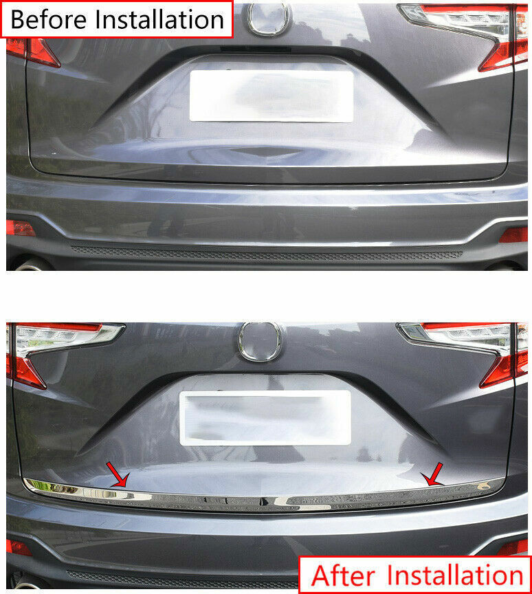 Chrome stainless Tail Door Trunk Lid Strip Cover Trim 1X For Acura RDX ...