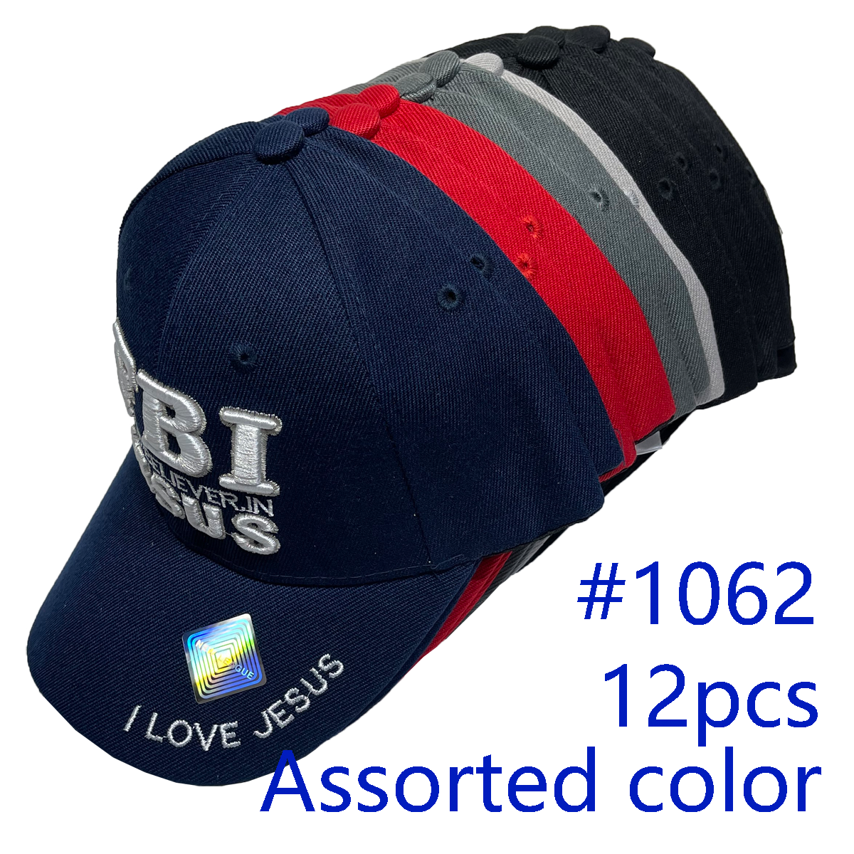 FBI FIRM BELIEVER IN JESUS Religion Adjustable Baseball Cap Hats LOT 1 ...