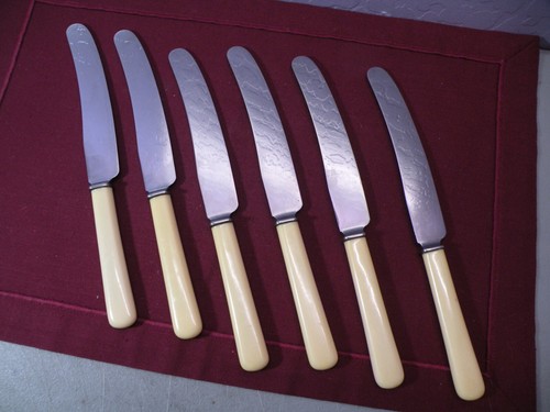 Set Of 6 GREGORY BROS CUTLERS SHEFFIELD ENGLAND FIRTH STAINLESS 9 1/4 ...