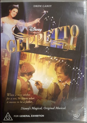 GEPPETTO RARE DELETED DVD WALT DISNEY DREW CAREY MOVIE PINOCCHIO ...