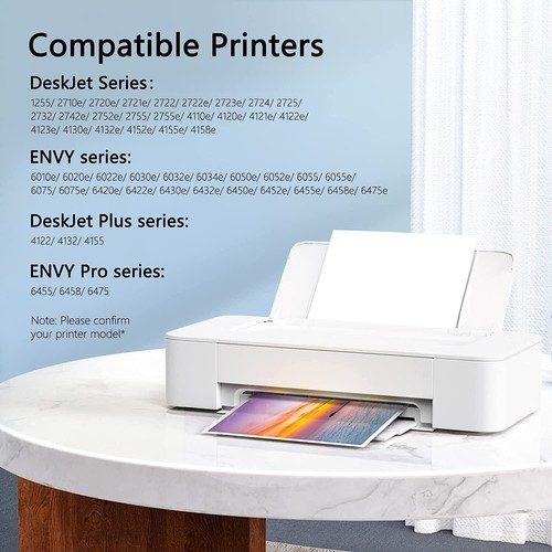 Replacement HP 67XL 67XXL Black & Color Ink for Deskjet Plus 4140 4152 ...