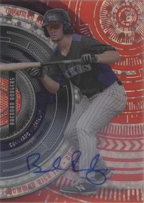 2017 Bowman High Tek - Brendan Rodgers #BHT-BR Red Orbit Diffractor ...