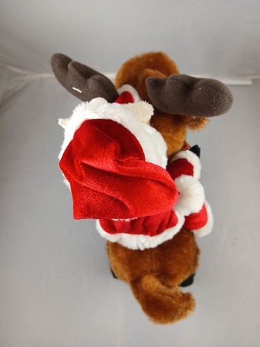 Singing Santa Claus and Back Flipping Reindeer Working Animated Plush ...
