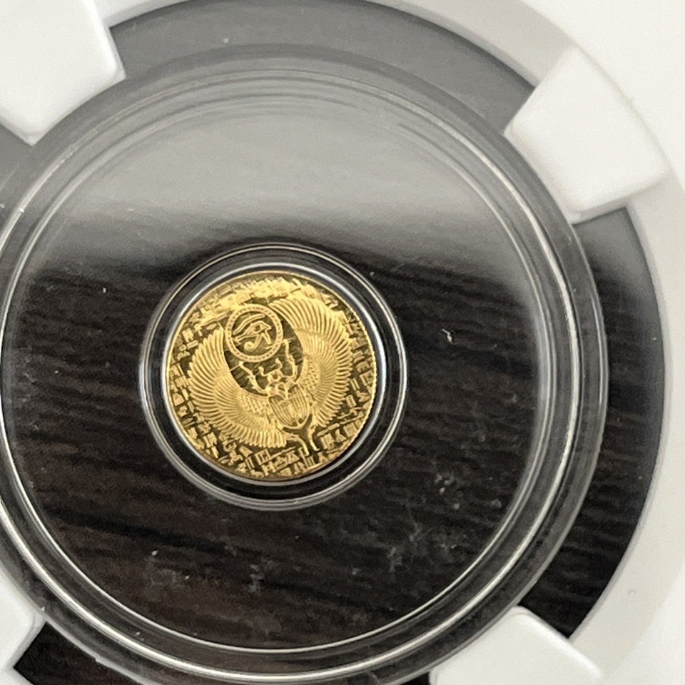 Gold Egyptian Scarab Private Issue MS70 NGC 1/200th Ounce Coin | eBay