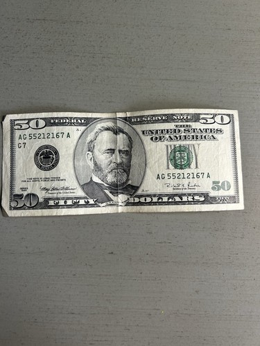 uncommon/ rare repeating serial number 1996 50 dollar bill | eBay