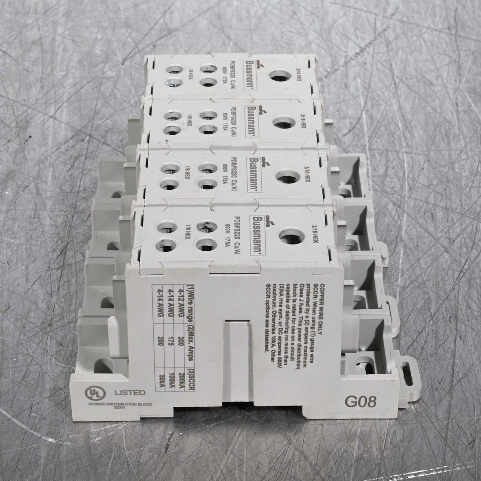 Bussman PDBFS220 Power Distribution Block Cu/AI Single-Pole 600V 175A ...