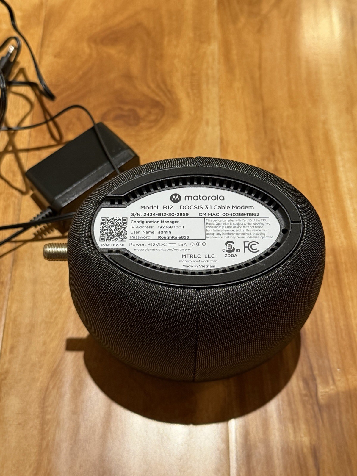 Motorola B12 - Advanced Compact Cable Modem | USED 850030782045| eBay