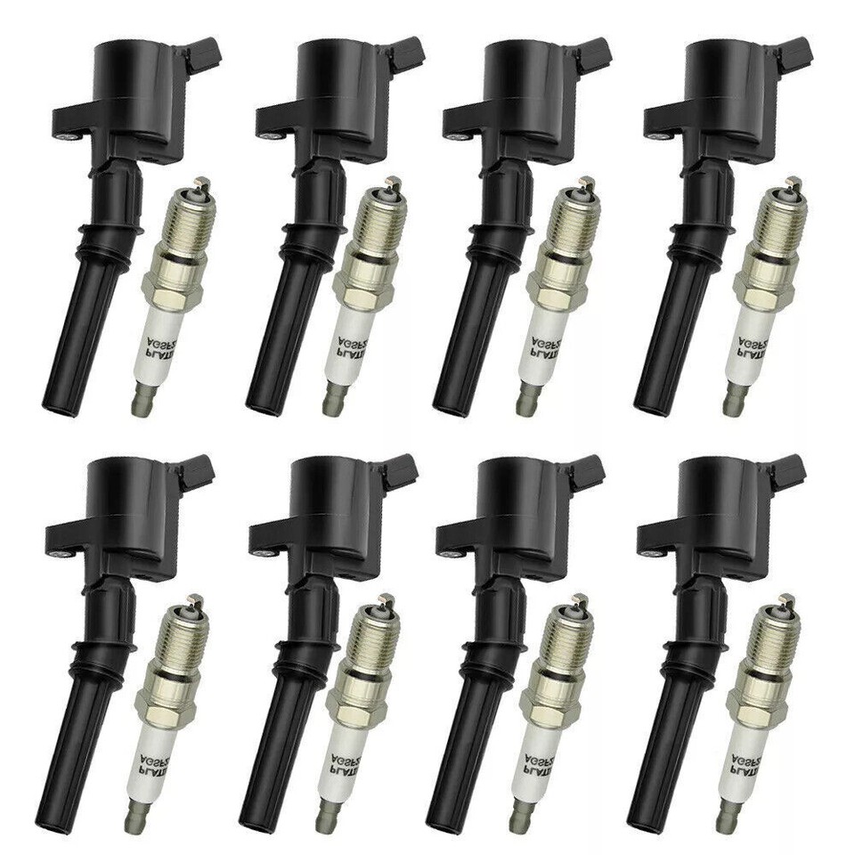 8pcs NEW Motorcraft Ignition Coil DG508 &Spark Plug SP479 For Ford F150 ...