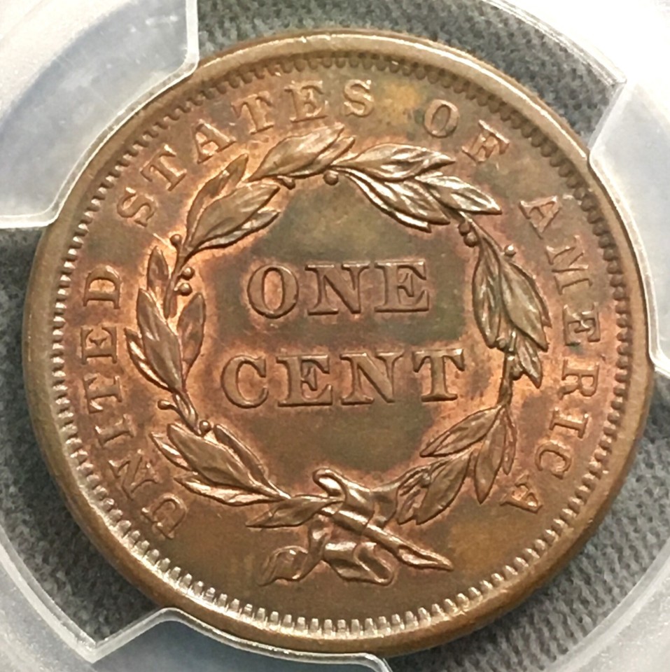 1839 LARGE CENT HEAD OF 1840==PCGS MS61 CAC==N-8==VERY NICE ==FREE ...