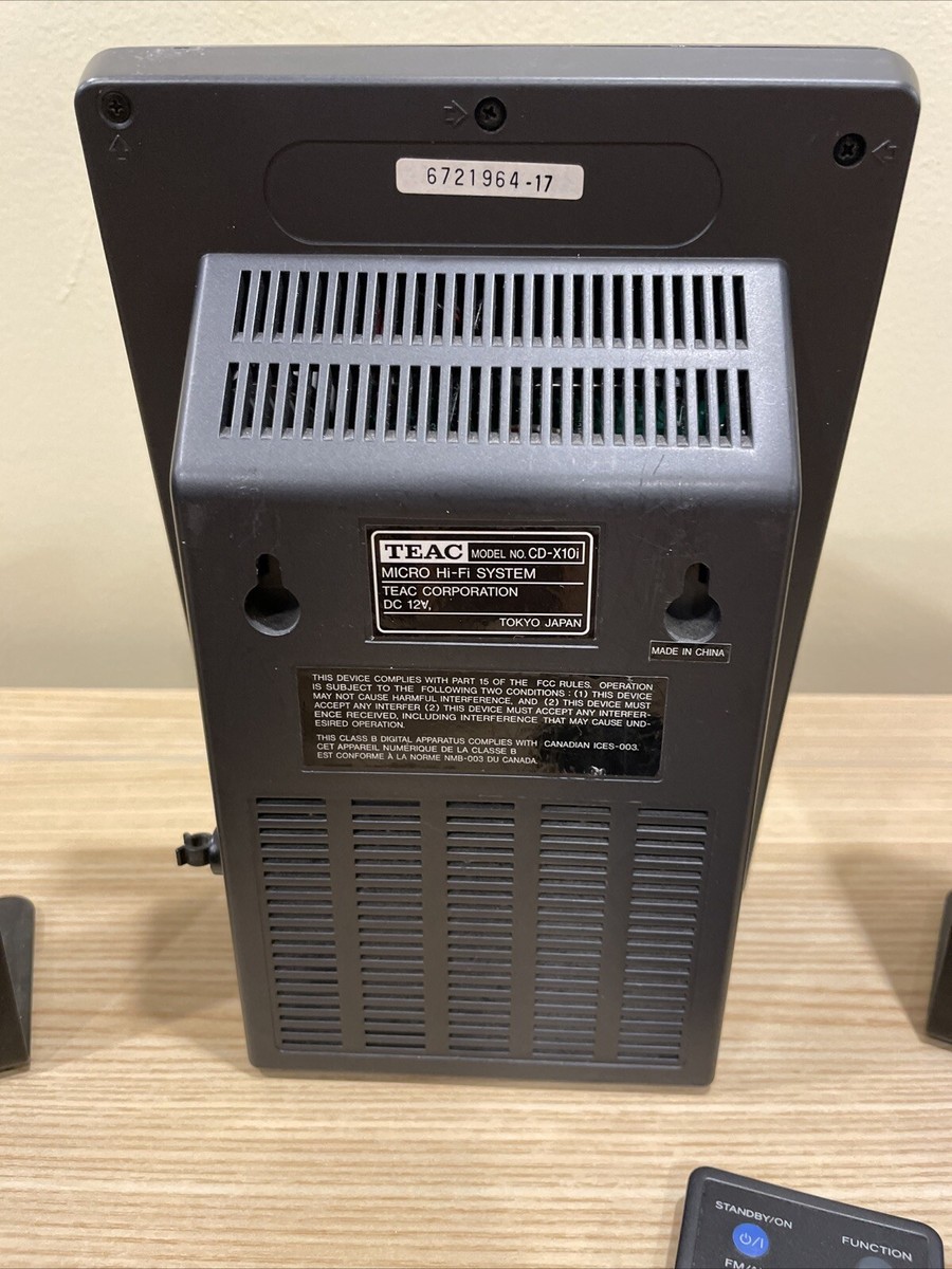 TEAC CD-X10i Micro HI-FI System Speakers & Remote*** No Sub TEAC CD-X10i Micro HI-FI System Speakers & Remote*** No Sub